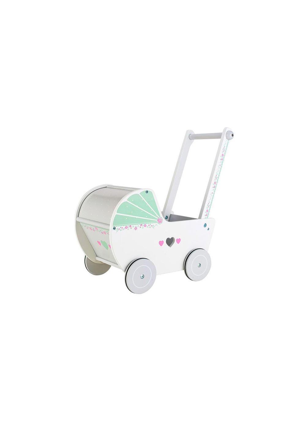 Παιδικό Ξύλινo Καρότσι Για Κούκλες Ecotoys | brandsGalaxy